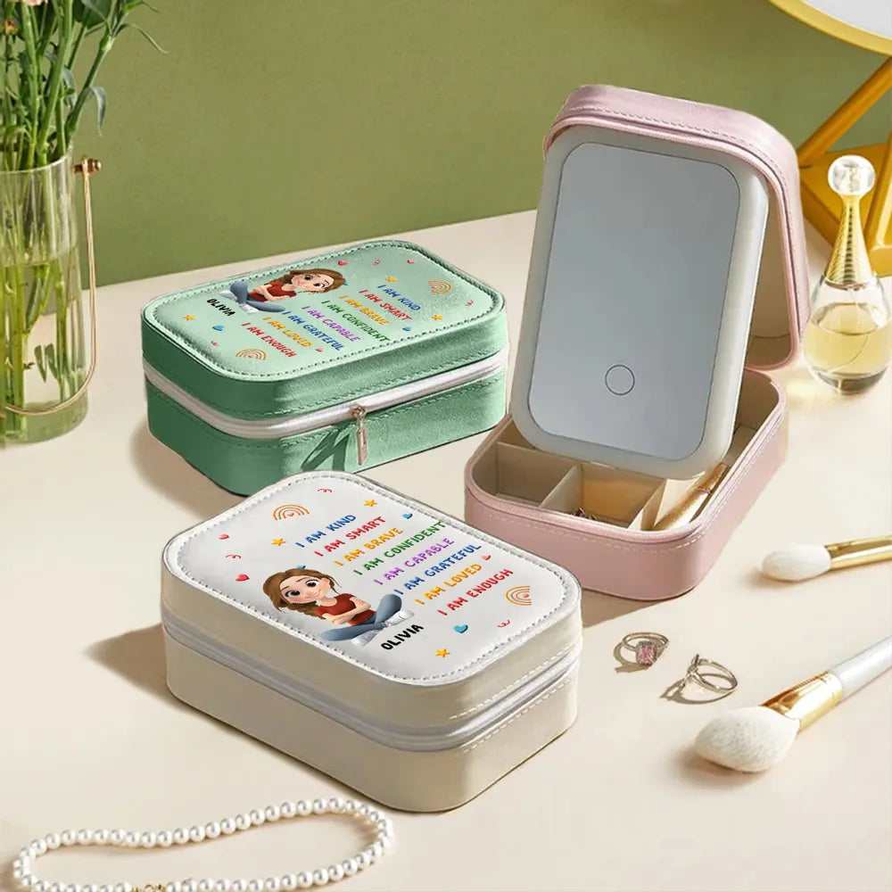 Kind Smart Loved Cartoonize - Personalized Custom Jewelry Box With LED ...