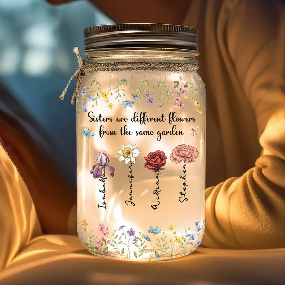 Sisters Are Different Flowers From The Same Garden - Personalized Cust ...