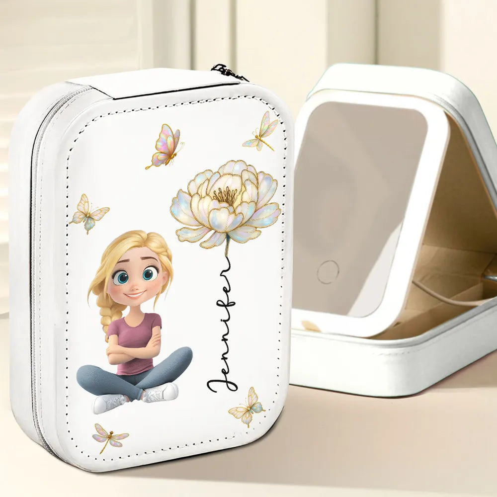 Blooming Soul - Personalized Custom Jewelry Box With LED Mirror – 我的商店