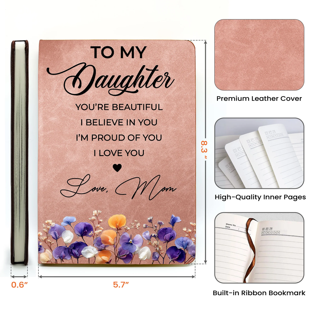 Inspirational Gift For Her Faux Pressed Birth Flower - Personalized Le ...